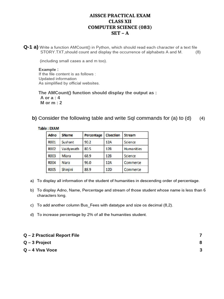 Xiia Set A&b (Exam) | PDF