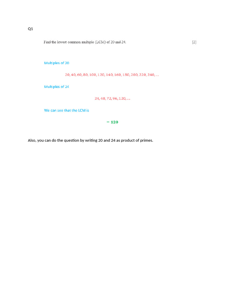 Numbers An Accuracy WS4 - Solution 1 | PDF