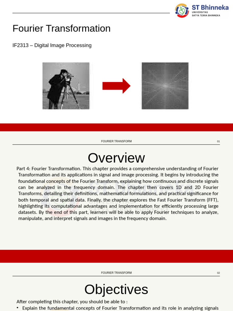 Fourier Transformation in Image Processing | PDF | Discrete Fourier ...