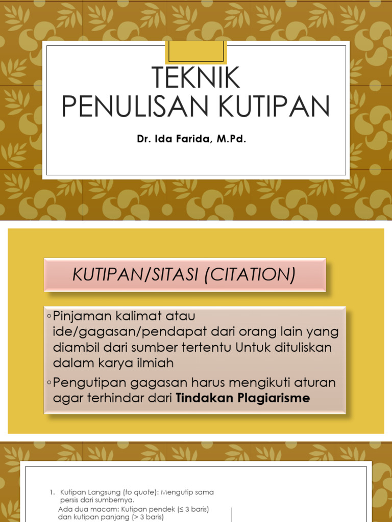 Penulisan Kutipan 2020 | PDF