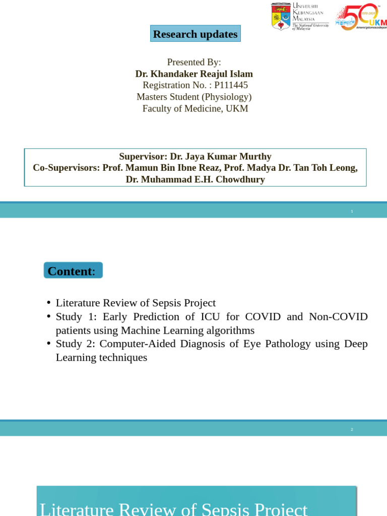 Sepsis Prediction Using Machine Learning | PDF | C Reactive Protein ...