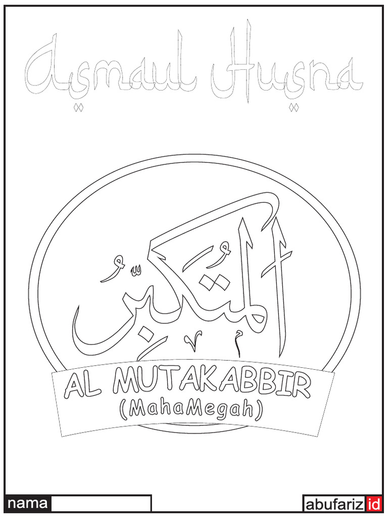 10 Al Mutakabbir Asmaul Husna - WWW - Abufariz.id | PDF