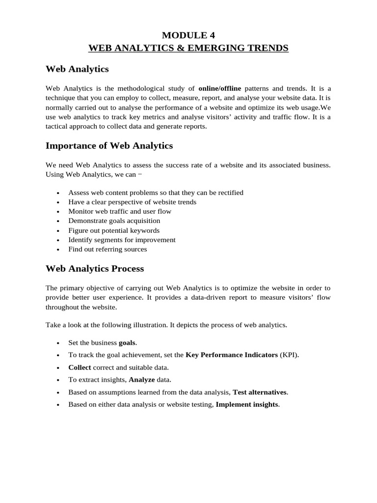 Web Analytics and Data-Driven Insights | PDF | Analytics | Data