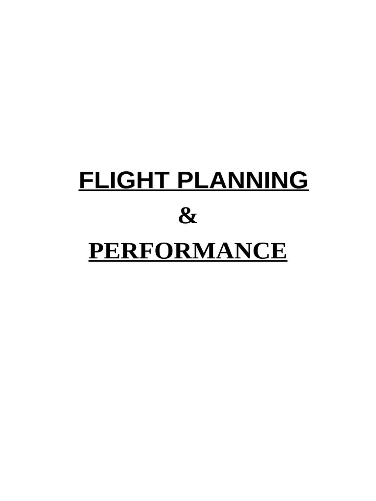 Flight Planning and Performance | PDF | Flap (Aeronautics) | Aviation