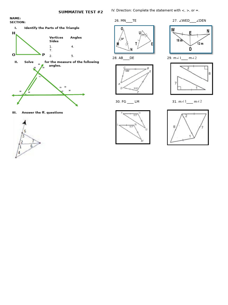 Summative Test 2 | PDF