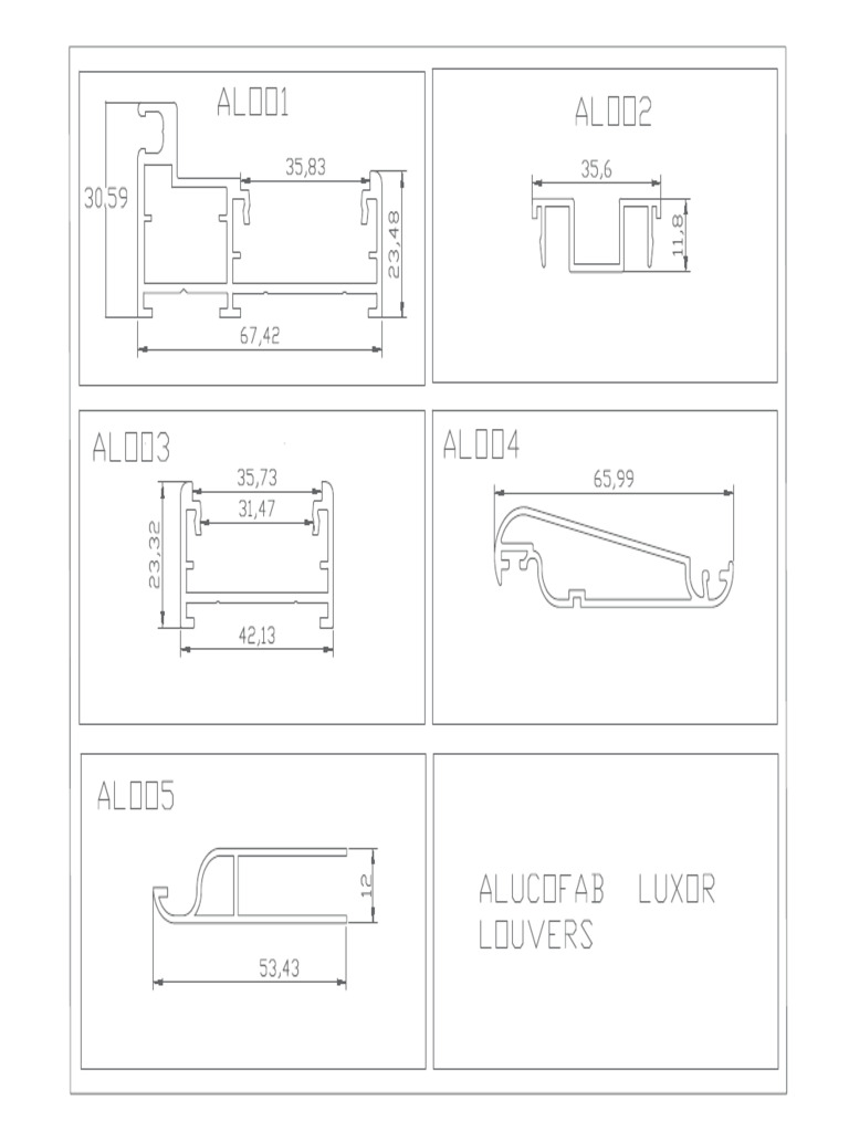 Luxor Louvers Mesh Profile-Model | PDF