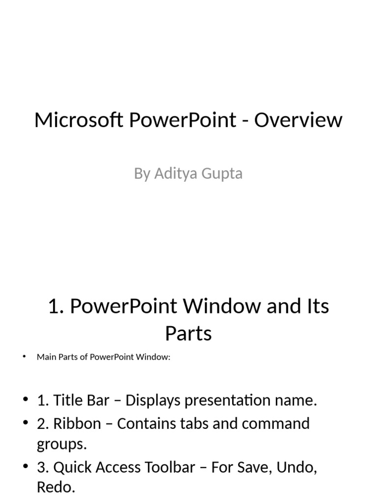 PowerPoint Overview | PDF