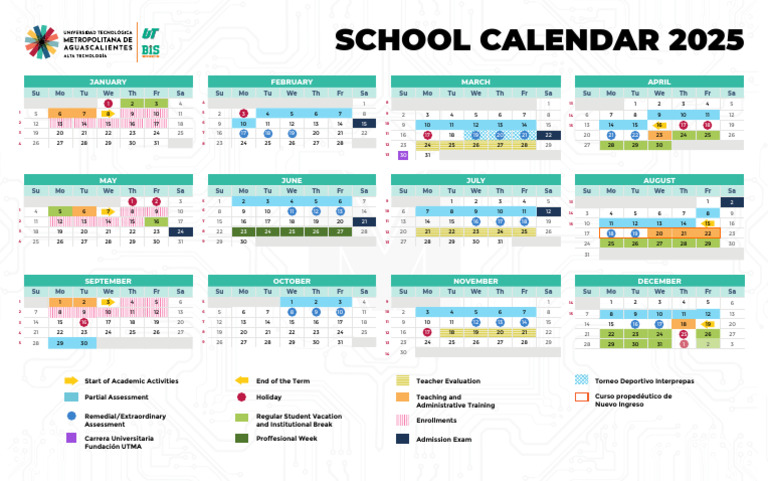 Calendario Academico Utma 2025 | PDF