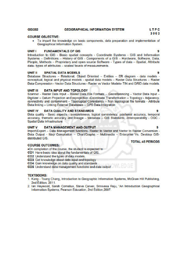 Gis Syllabus | PDF