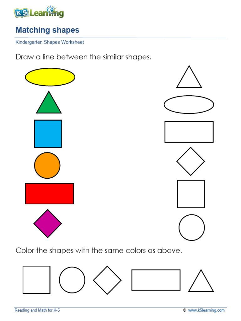 Kindergarten Match Similar Shapes | PDF