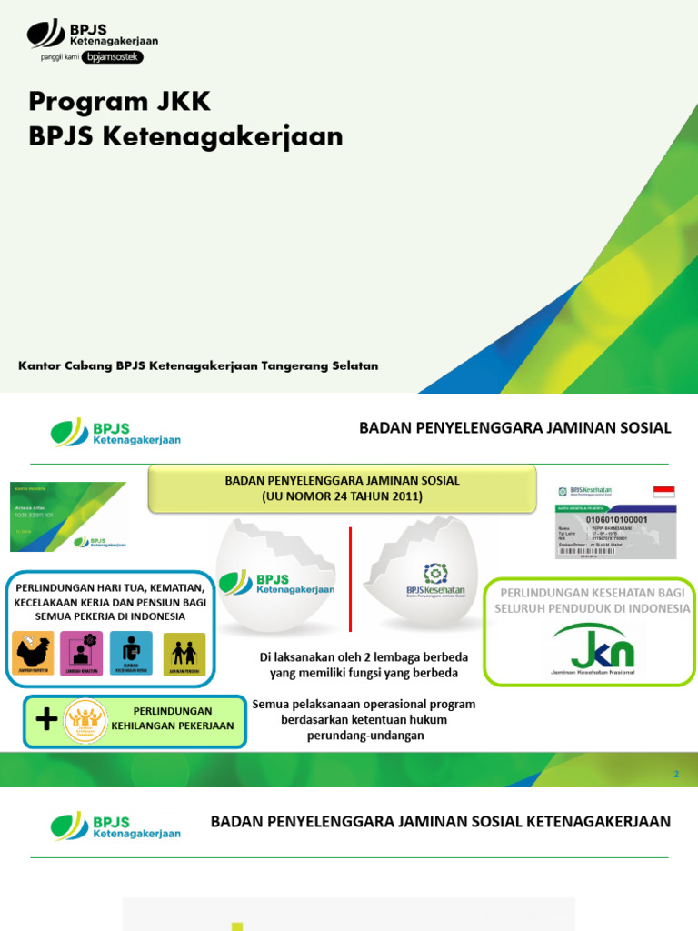 Program JKK BPJS Ketenagakerjaan Tangerang | PDF