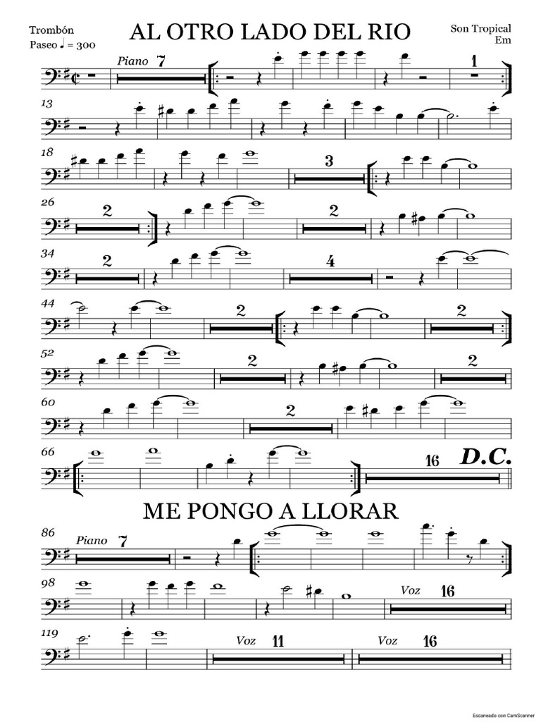 Al Otro Lado Del Rio - Trombon - ST | PDF