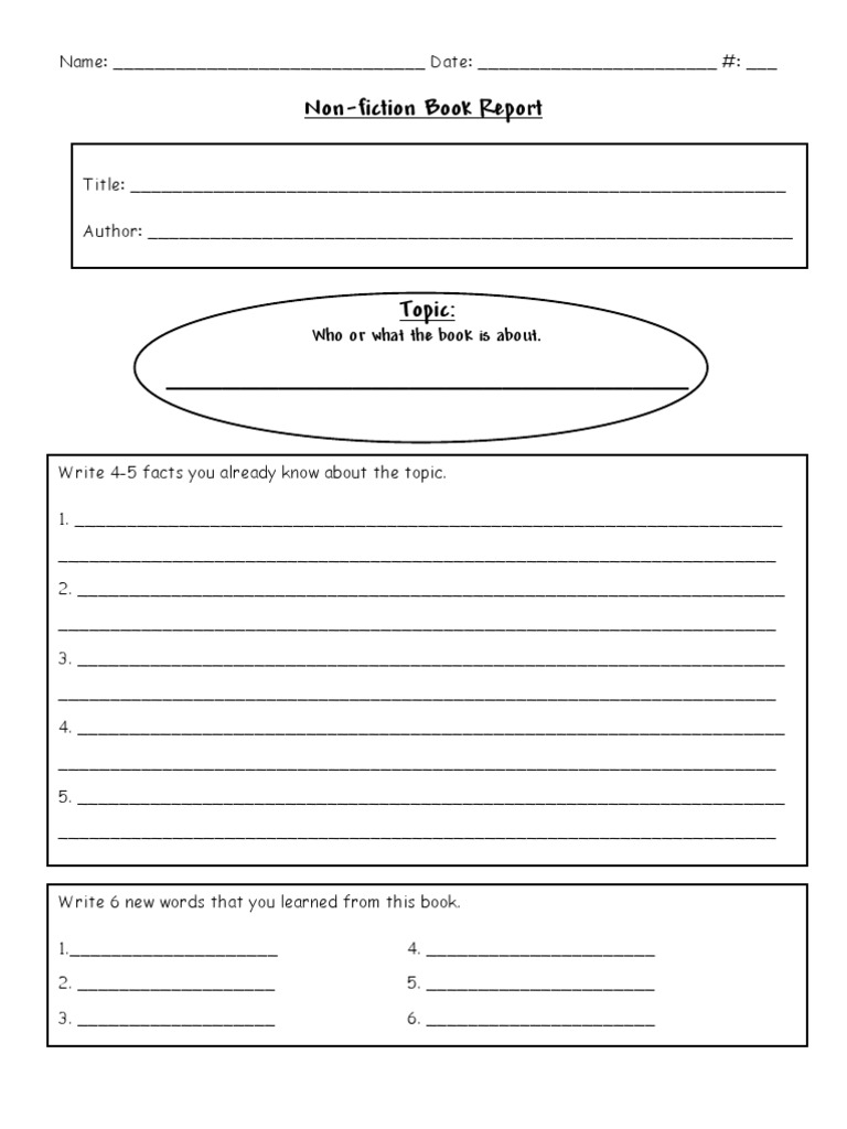 Non-Fiction Book Report 2 | PDF | General Fiction