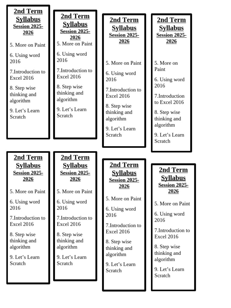 Computer Grade 2 Syllabus | PDF | Chess Theory | Chess