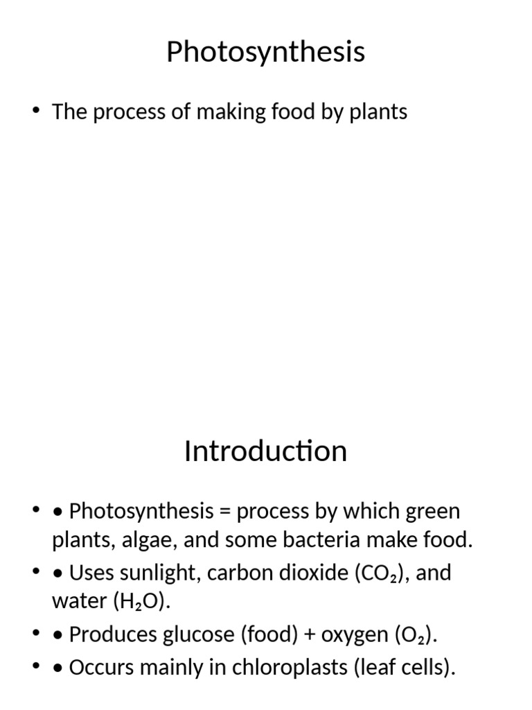 Photosynthesis Presentation | PDF