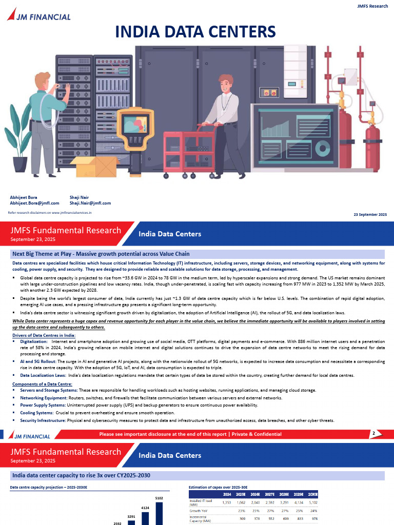 India Data Centers: Growth Opportunities | PDF | Data Center | Computer ...