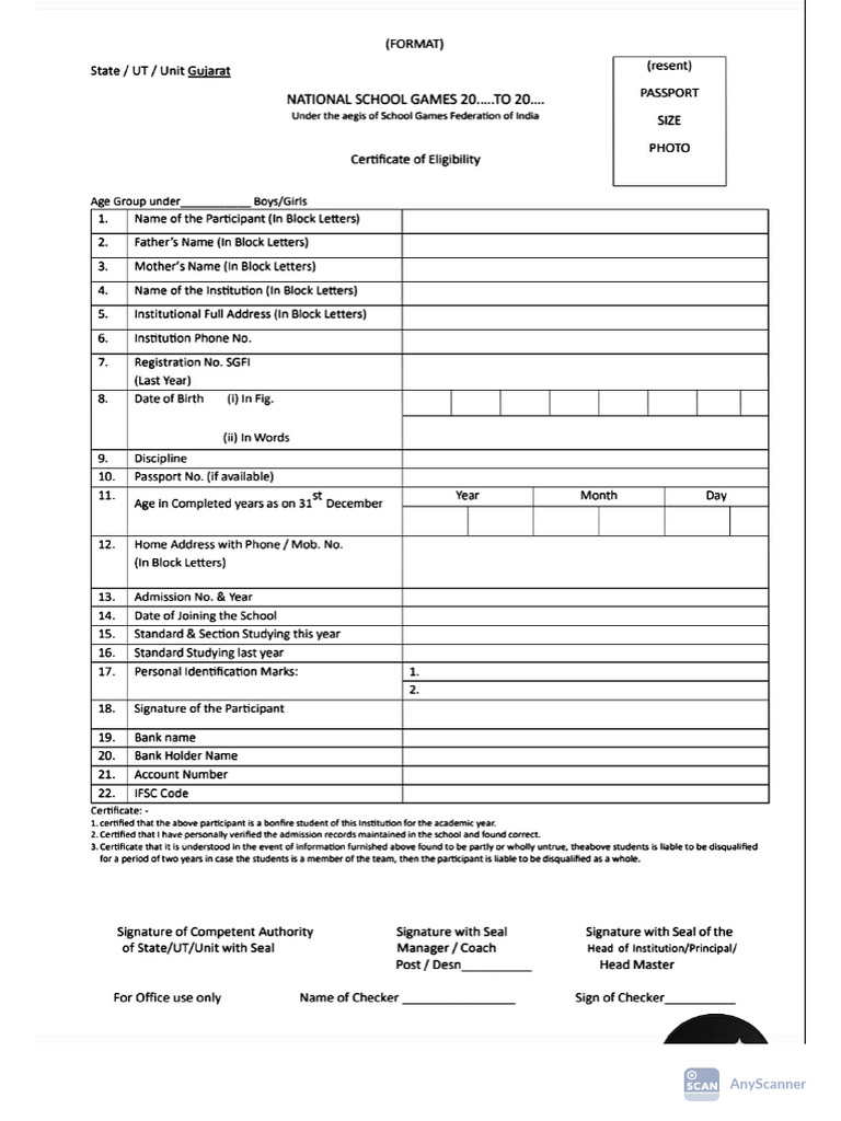 Sgfi Forms | PDF