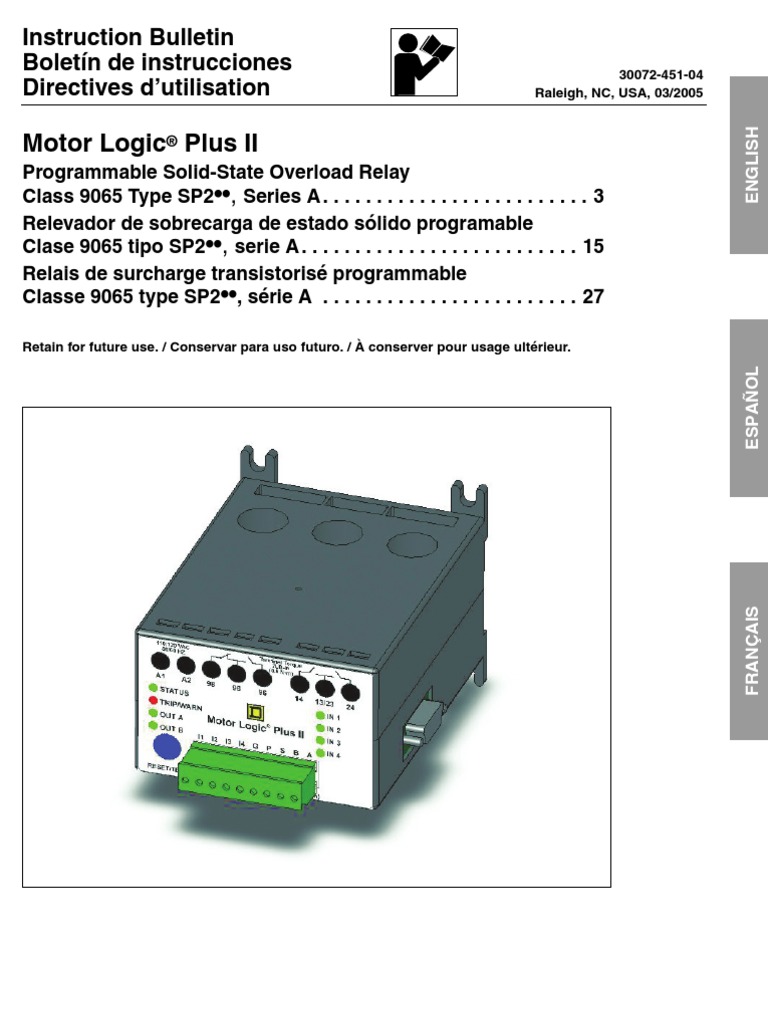 02 Manual Motor Logic Plus II 30072-451-04 | PDF | Electricidad ...