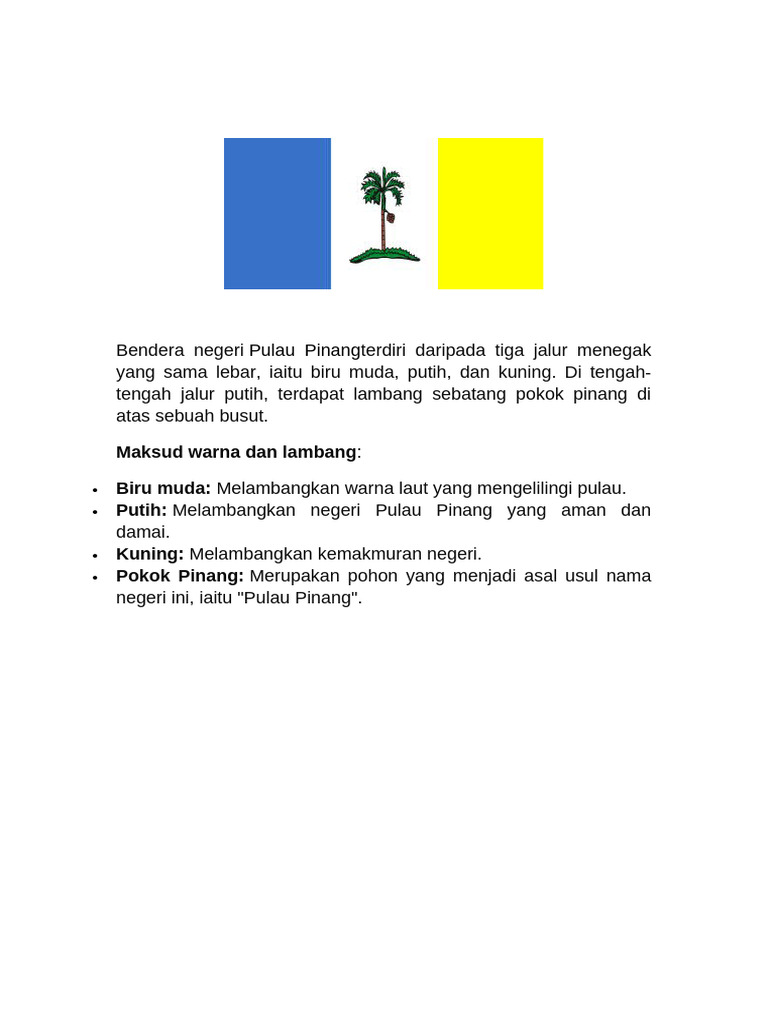Bendera Pulau Pinang Dan Maksud | PDF