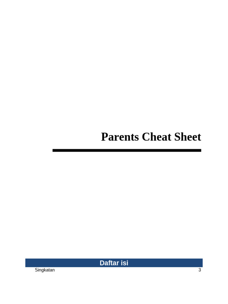 Parents Cheat Sheet | PDF