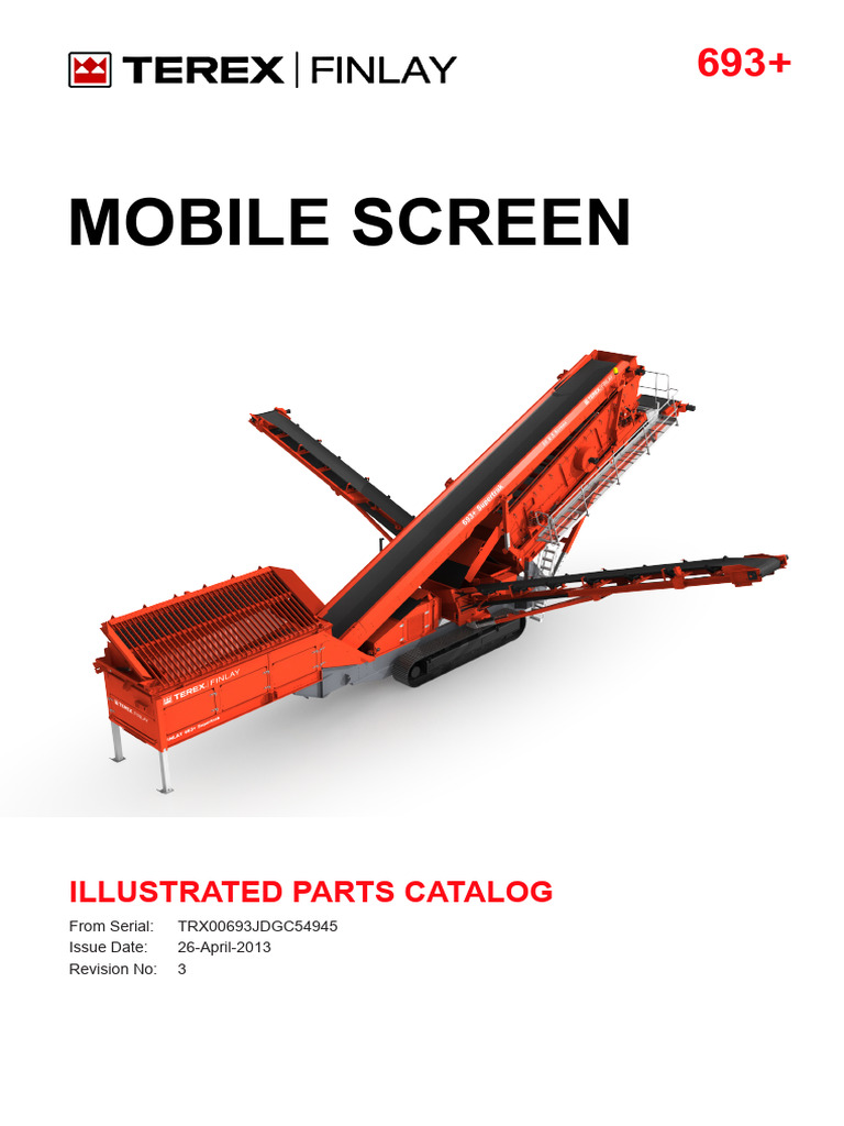 Terex 693+ Mobile Screen Parts Catalog | PDF | Screw | Mechanical ...
