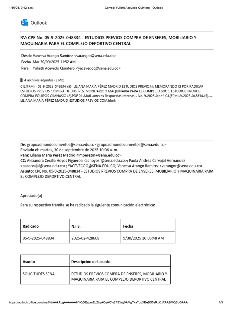 Estudios Previos para Compra de Equipos Deportivos | PDF