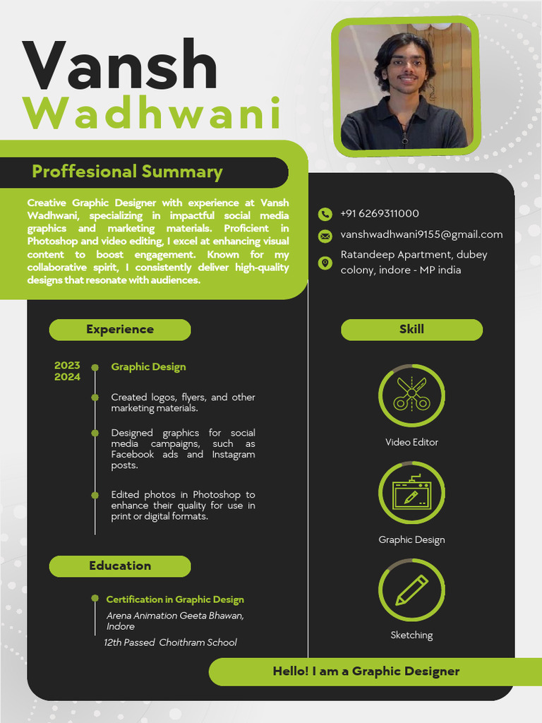 Creative Graphic Designer Profile | PDF
