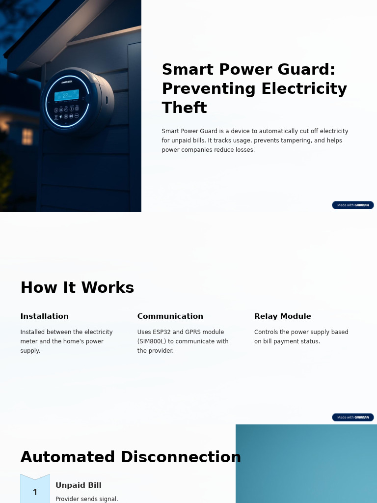 Smart Power Guard Preventing Electricity Theft | PDF
