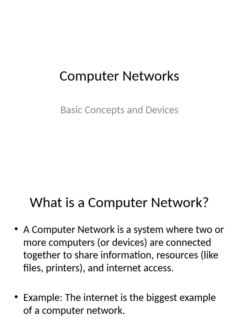 Computer Network Basics | PDF