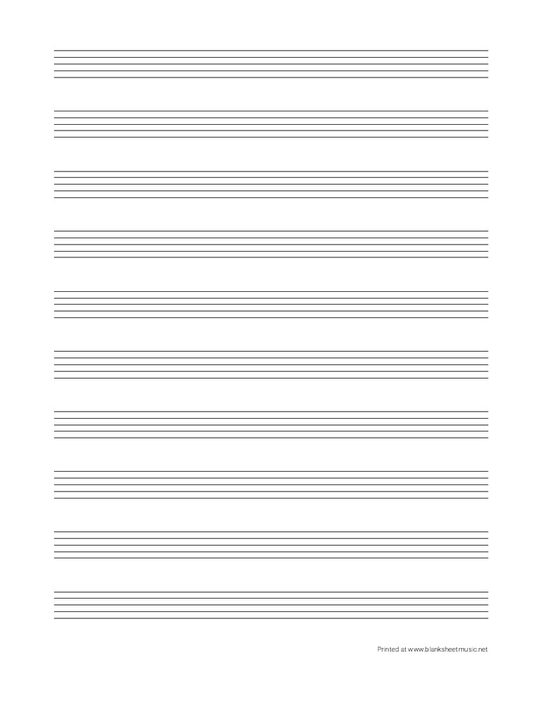 Free Printable Staff Paper at Blank Sheet Music | PDF