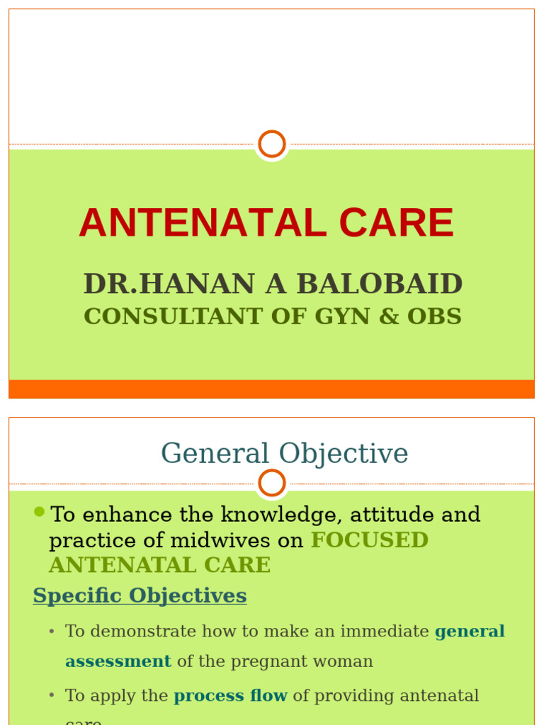 3 Antenatal Care | PDF | Pregnancy | Childbirth