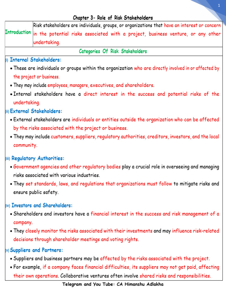 Risks of Ignoring Stakeholder Mapping | PDF | Risk Management | Risk