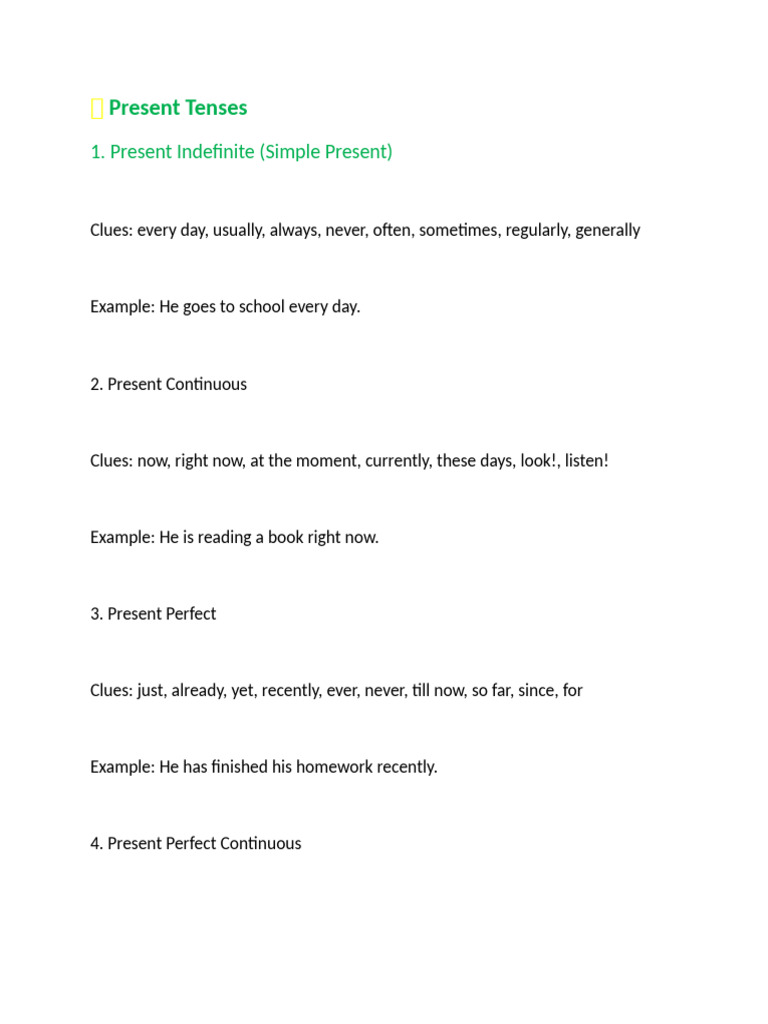 Tense Trick | PDF
