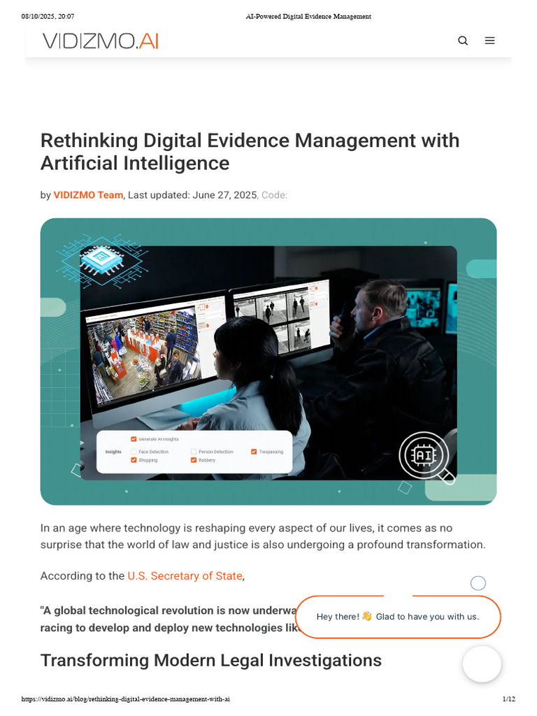 AI in Digital Evidence Management | PDF | Artificial Intelligence ...