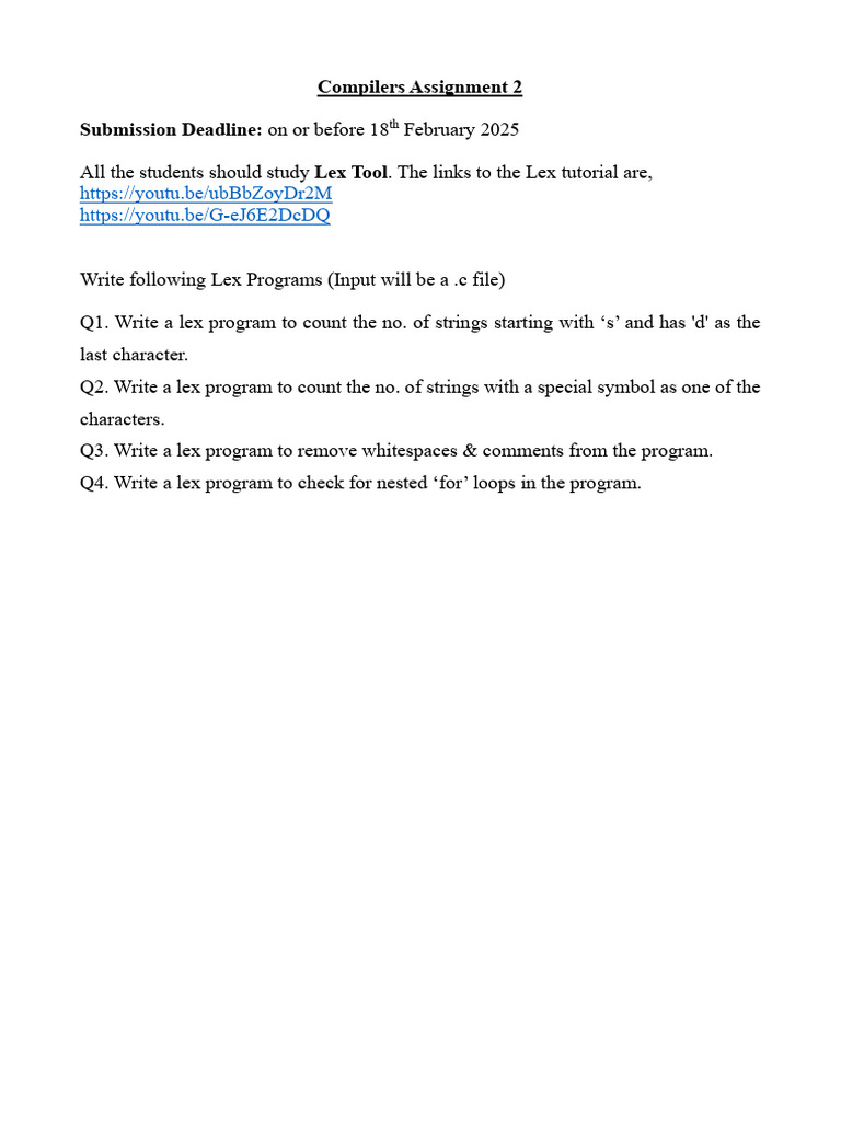 Lab Assignment 2 - Batch1 | PDF