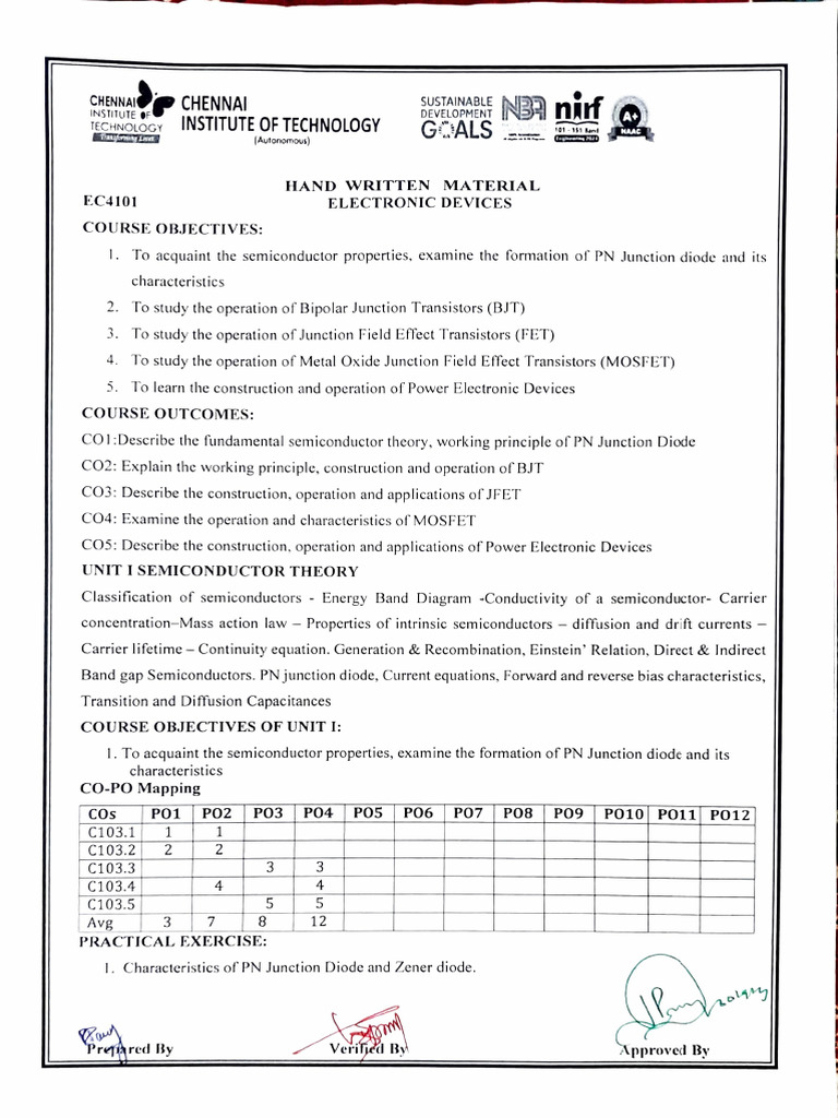 C103 Semiconductor Theory Overview | PDF | P–N Junction | Field Effect ...