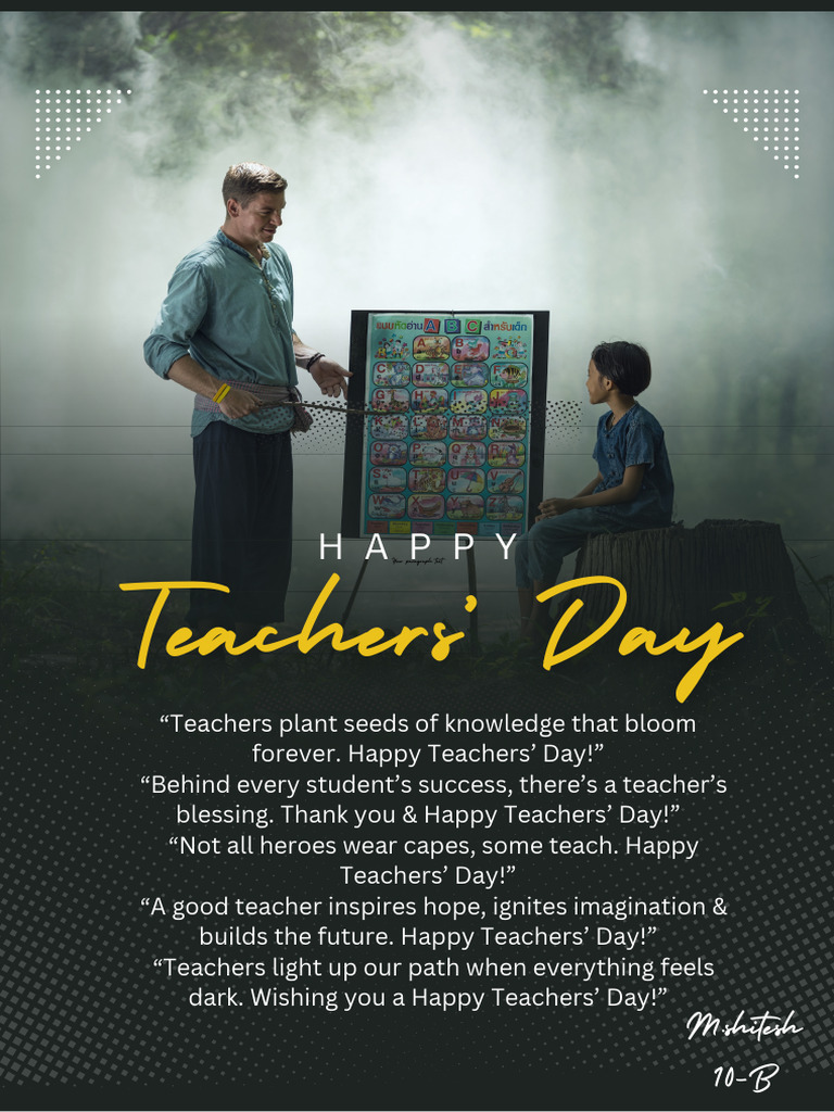 “Teachers Plant Seeds of Knowledge That Bloom Forever. Happy Teachers ...