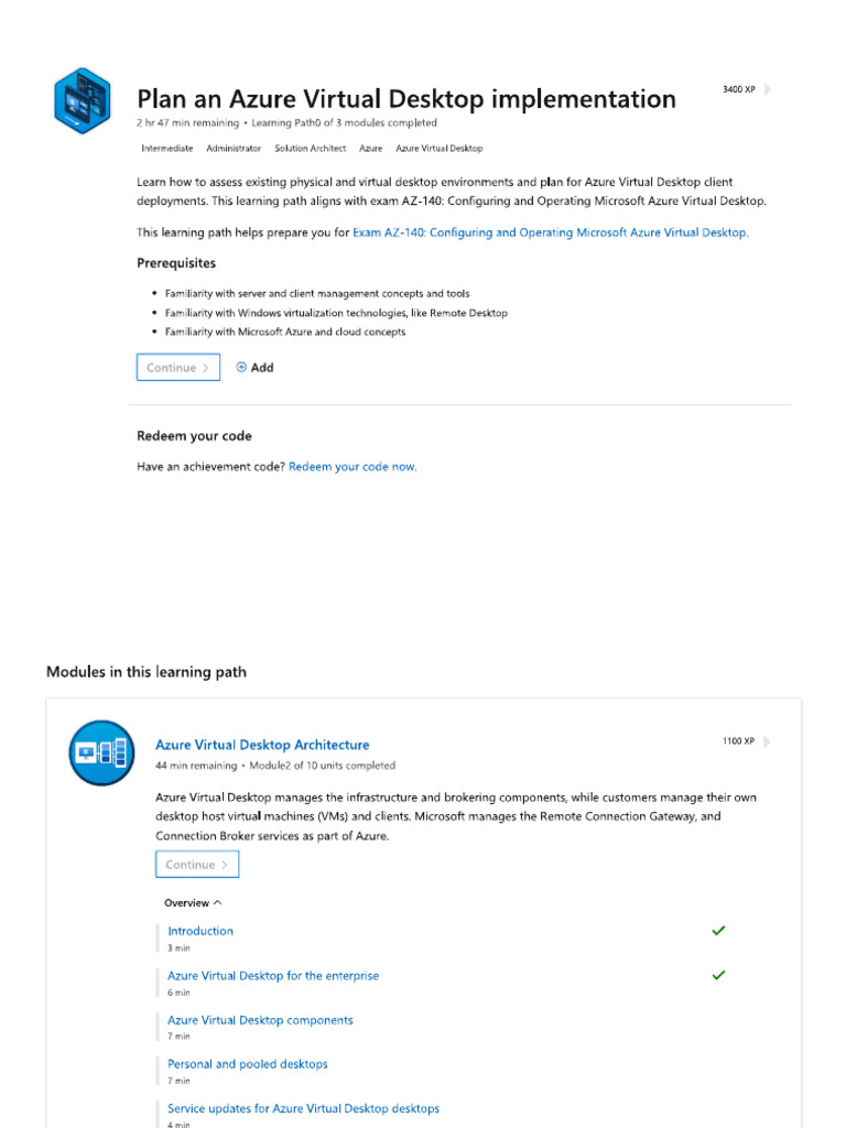 Plan An Azure Virtual Desktop Implementation - Training - Microsoft ...
