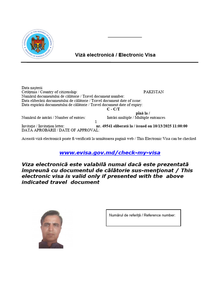 Electronic Visa Details for Pakistan | PDF
