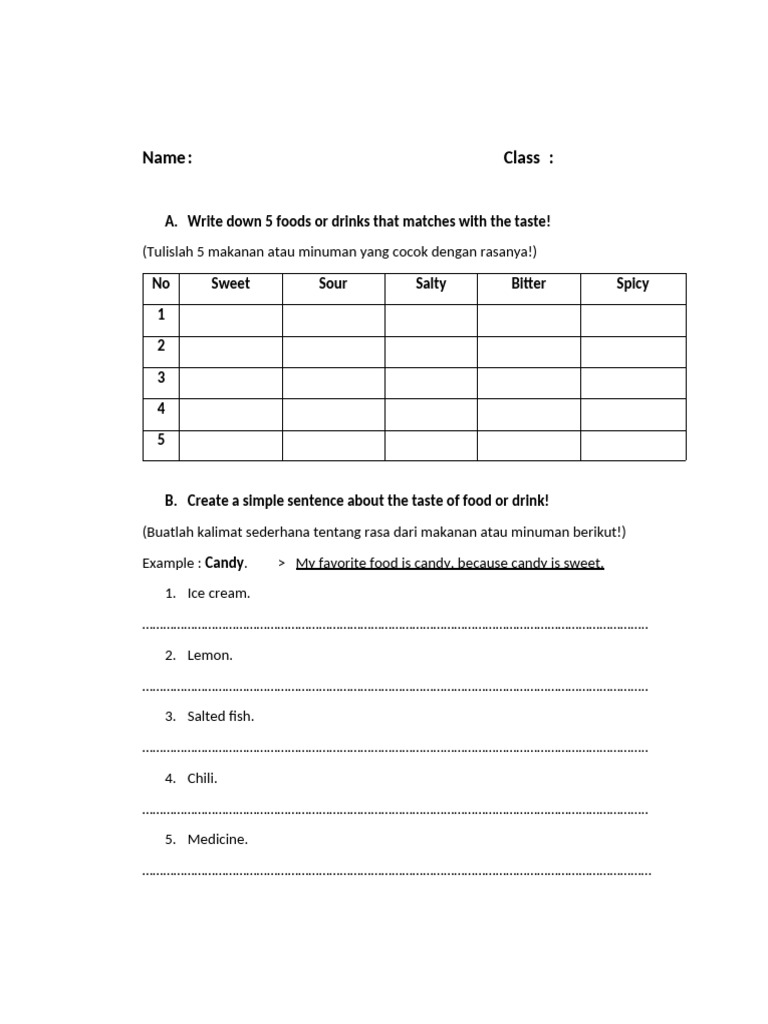 Food Taste Pairing and Descriptions | PDF