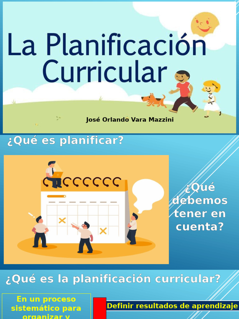 Planificación Curricular Anual 2025 | PDF | Planificación | Aprendizaje