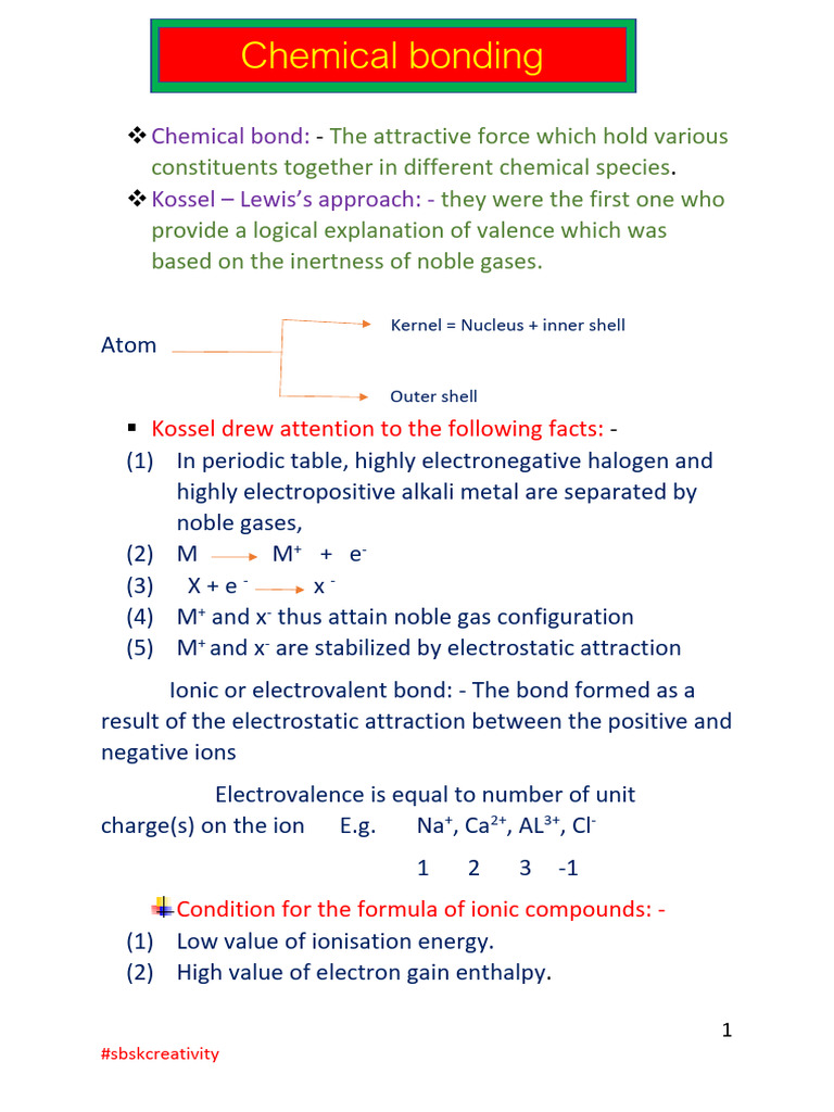 Understanding Ionic Bonds and Properties | PDF | Molecular Orbital ...