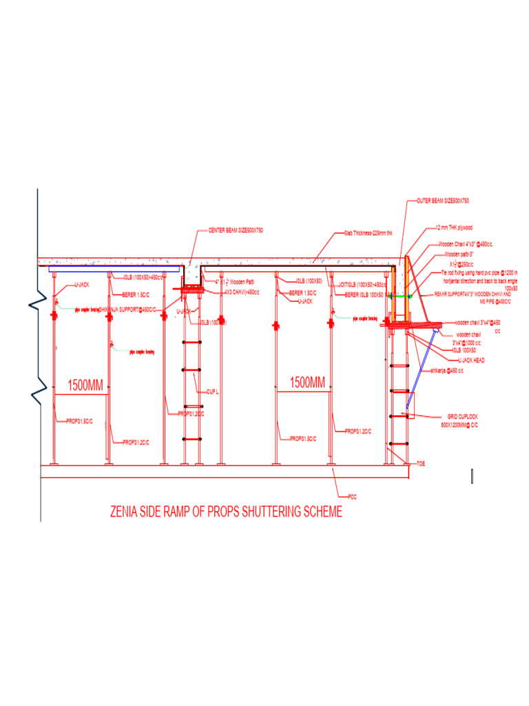 Zenia Side Ramp Props Shuttering Scheme 17-10-25 | PDF