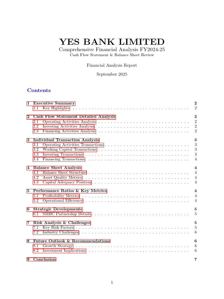 Yes Bank FY2024-25 Financial Overview | PDF | Equity (Finance) | Investing