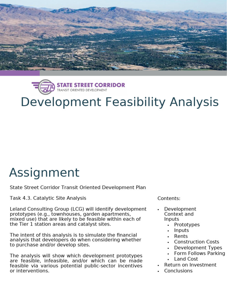 State Street Development Feasibility Analysis | PDF | Parking | Return On Investment