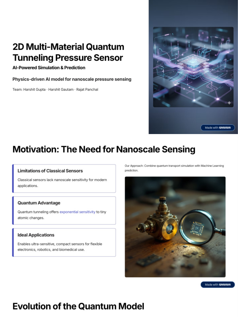 2D Quantum Tunneling Pressure Sensor | PDF | Machine Learning | Simulation
