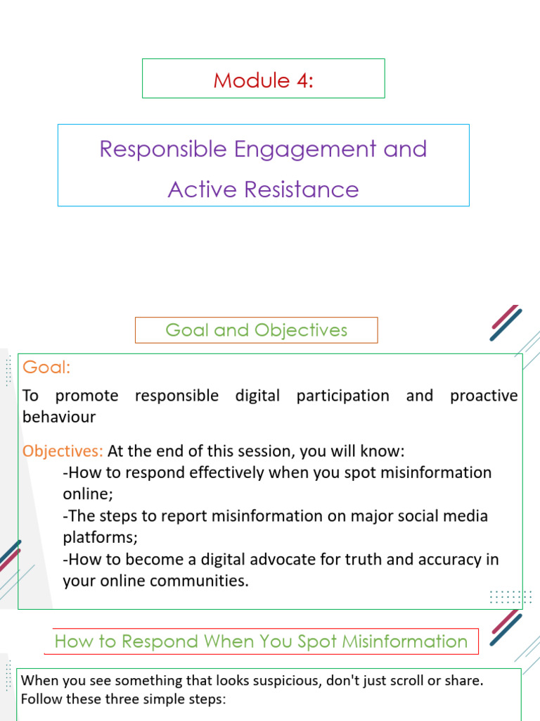 Module 4 - Responsible Engagement and Active Resistance | PDF | Media ...