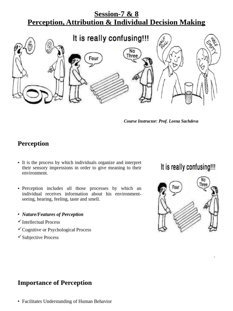 OB-Session 7, 8 9-Perception and Individual Decision Making | PDF ...