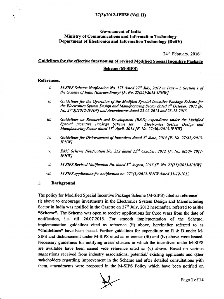 3 Guidelines For Effective Functioning of Revised MSIPS - DTD 24 Feb ...