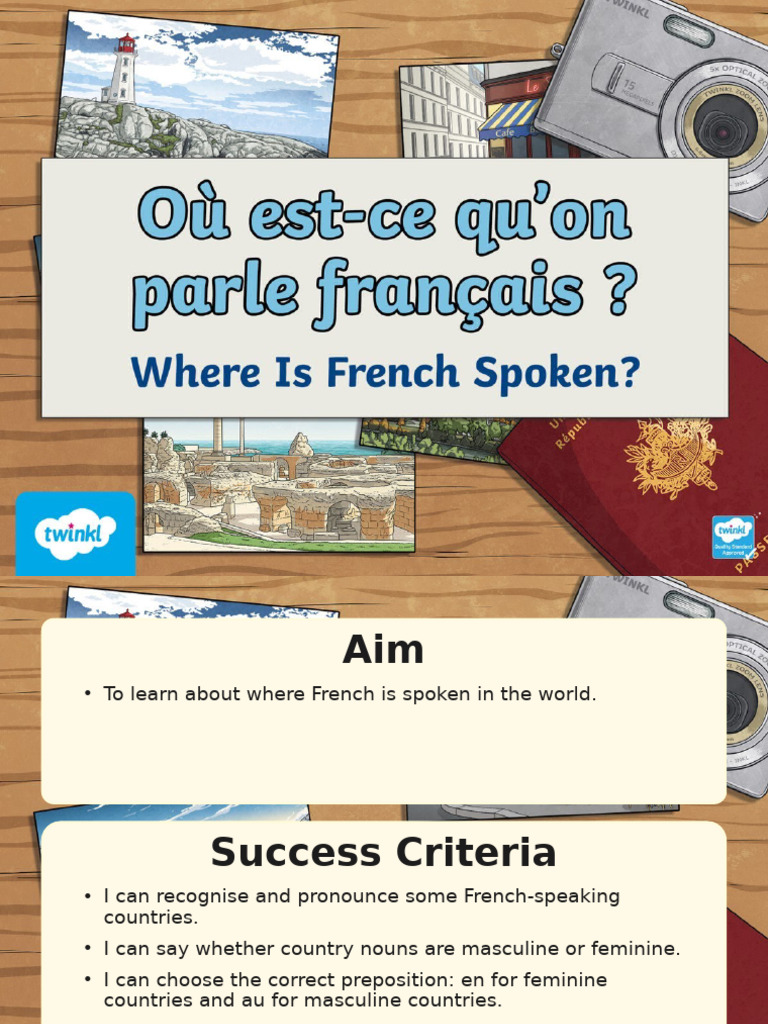 Where Is French Spoken in The World | PDF | French Language | Linguistics